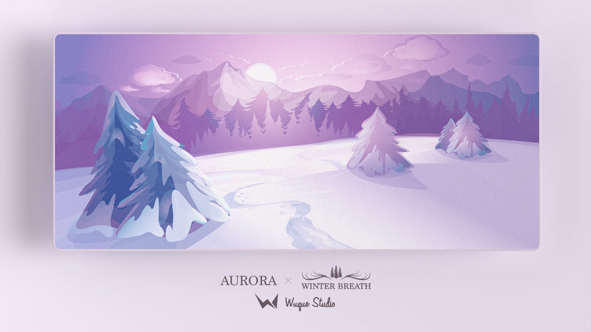 Winter Breath Sunrise Deskmat | CandyKeys
