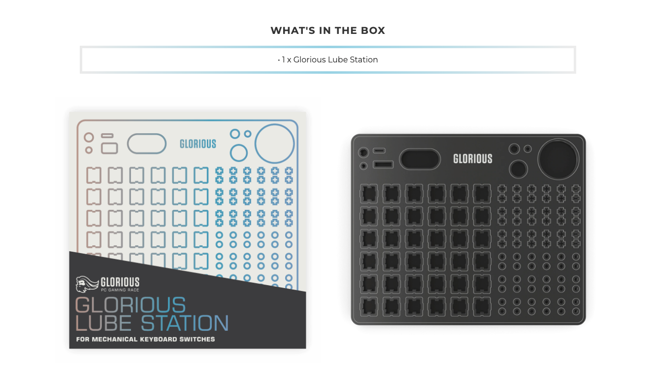 Glorious Lube Station | CandyKeys