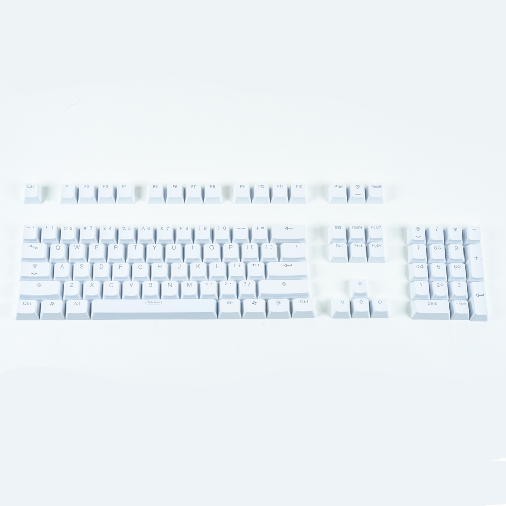 Tai-Hao White Keycap Set (ANSI) | CandyKeys