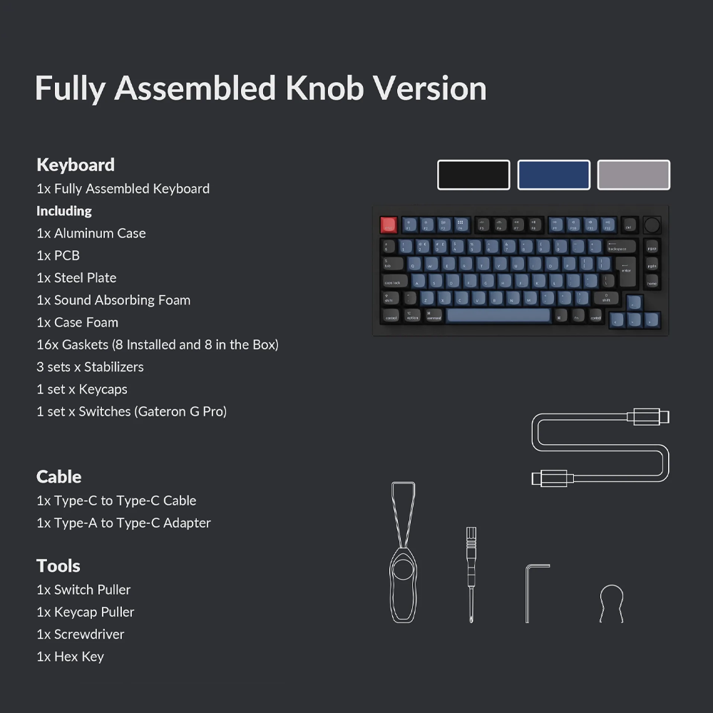 Keychron Q1 Knob Fully-Assembled (ISO DE) | CandyKeys