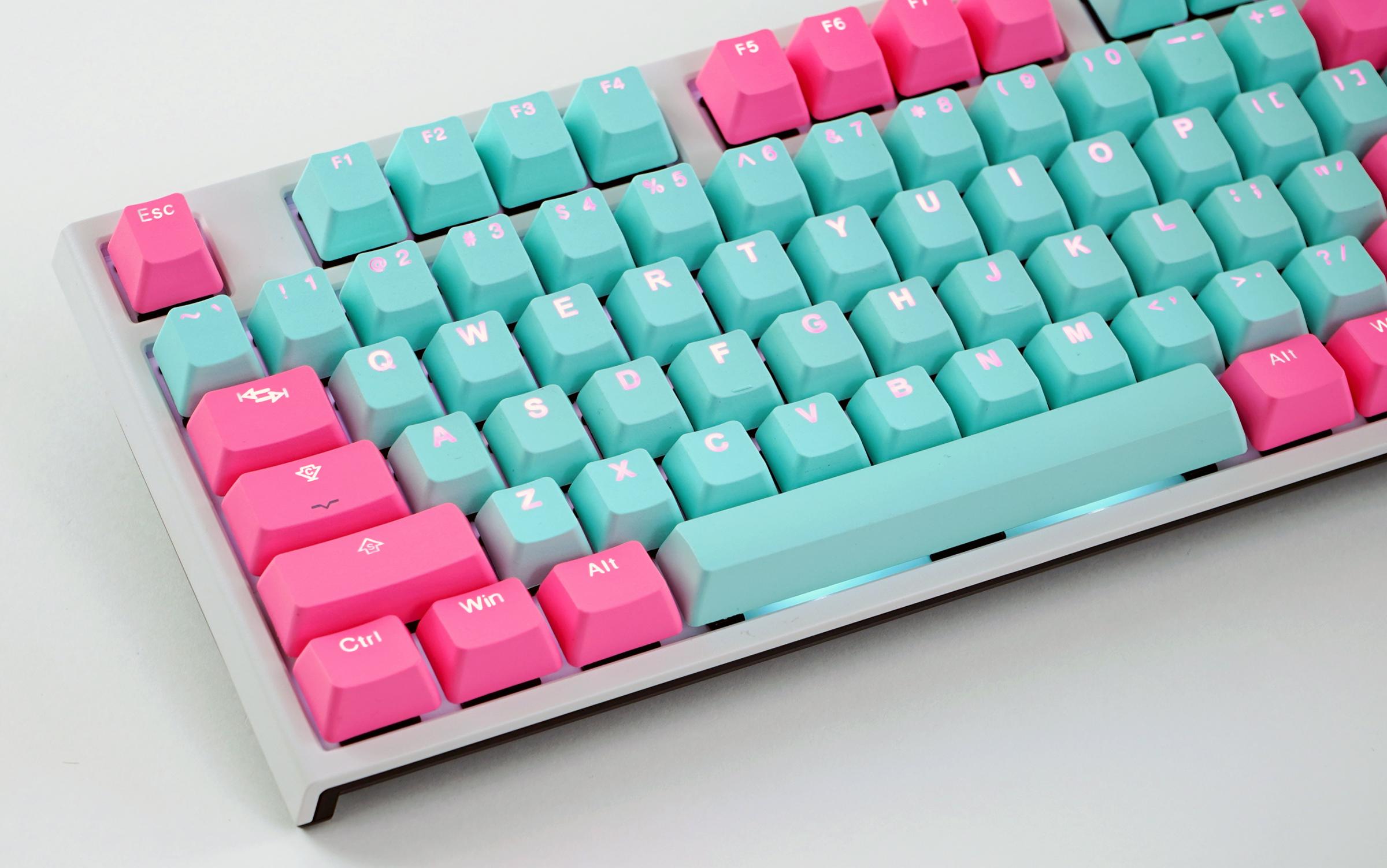 Tai-Hao Miami Translucent Keycap Set (ANSI) | CandyKeys